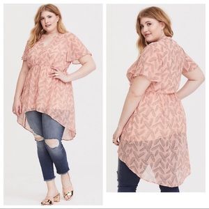 torrid | Tops | Torrid Lexie Hilo Babydoll Tunic Feather Print 2 | Poshmark